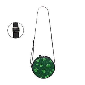 Purse Round Crossbody Bag for Women St Patrick's Day Shamrock Circle Purse Clutch