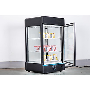 NAFCOOL 3-Shelf Electric Commercial Hot Box Food Warmer for Pizza/Pretzel, Countertop Heated Holding Cabinet, Warming Oven for Catering, w/Thermometer and Adjustable Thermostat