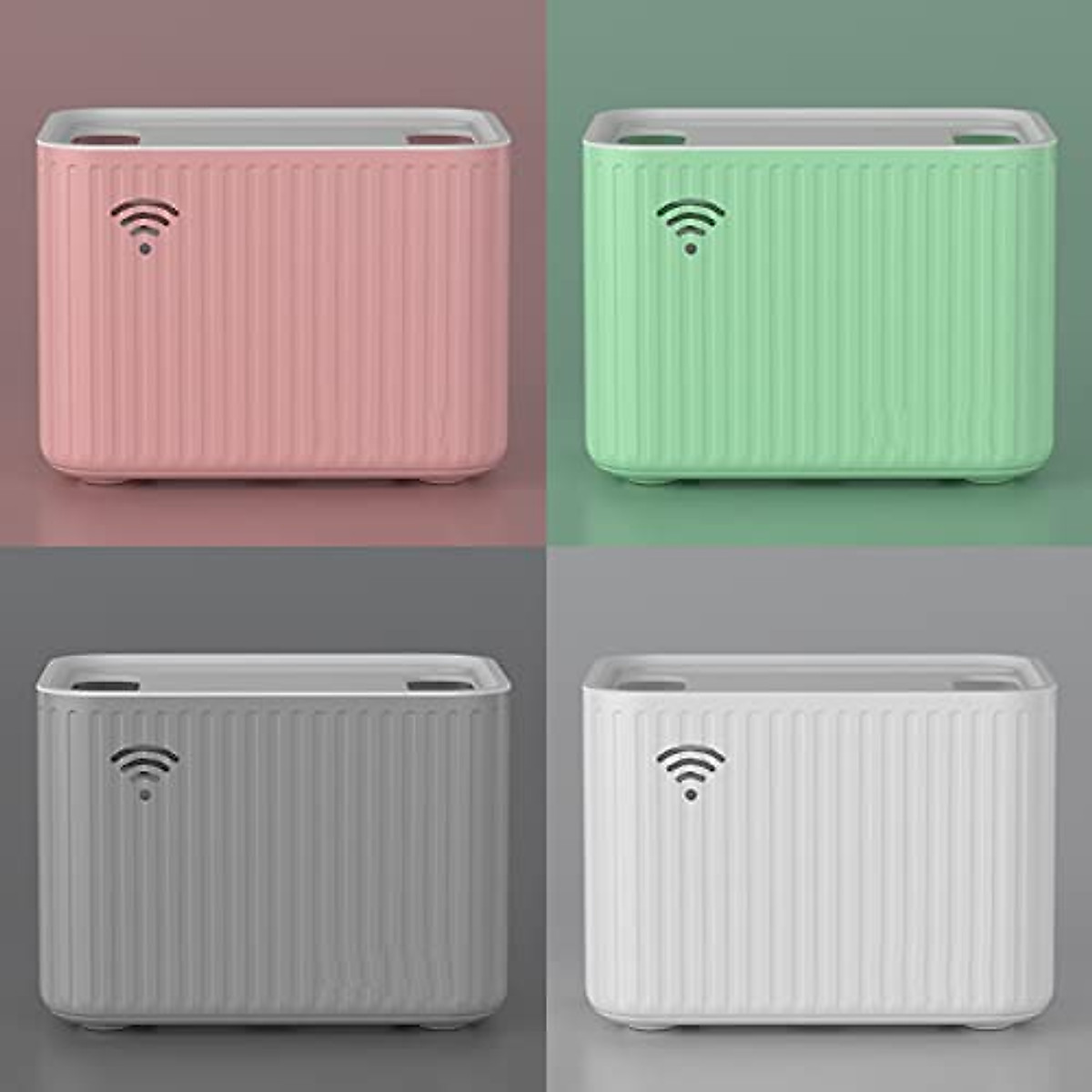 WiFi Router Storage Box,Large Wireless Router Rack, Cable Power Plug Wire Storage Boxes,Floating Shelf, Plug Row Hub Board Finishing Desktop Storage Box