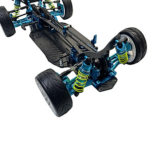 x Hobbywdiy X416 RC DIY 1/10 Alloy and Carbon D4 AWD EP Drift Racing Car Body Frame Kit Electric Touring Car Chassis Frame