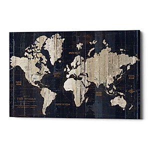 Epic Graffiti 'Old World Map' by Wild Apple Portfolio, Canvas Wall Art, 26"x40"