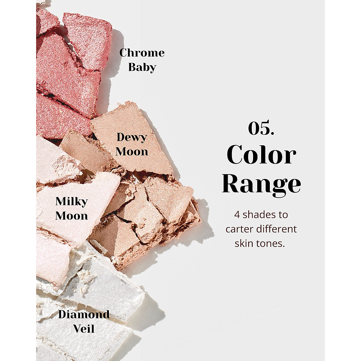 Glint DEWY MOON NATURAL GLOW HIGHLIGHTER RADIANCE ENHANCING MAKEUP (Dewy Moon, 3.8g/0.13oz) - Highlighter Powder Add Glimmer to Makeup by LG Beauty. Shiny Illuminator, Rich Pigment & Silky Touch