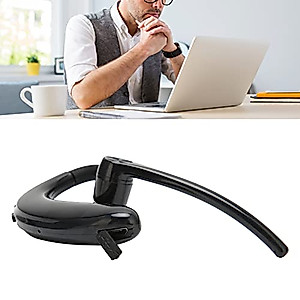 Single Ear Bluetooth Headset, Stylish Lightweight Bluetooth Earpiece V5.0 Wireless Noise Cancelling Bluetooth Headphones for Driving Business Office, for iPhone for Android Cell Phones