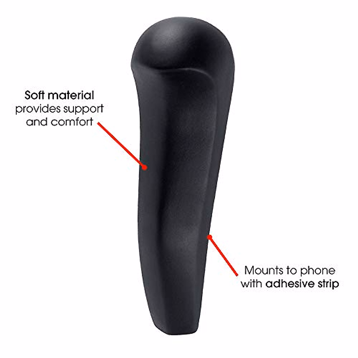 Power Gear Telephone Shoulder Rest, Hands Free Phone Conversations, Designed for Comfort, Strong Adhesive, Ergonomic Design, Black, 27636