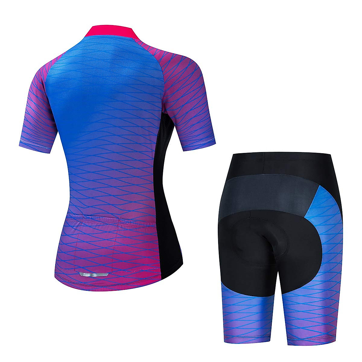 PSPORT Women's Cycling Jersey Set,Ladies Short Sleeve Bike Clothing Biking Jerseys