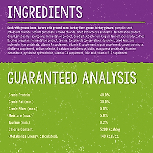 Stella & Chewy's Freeze-Dried Raw Cat Dinner Morsels – Grain Free, Protein Rich Cat & Kitten Food – Duck Duck Goose Recipe – 8 oz Bag