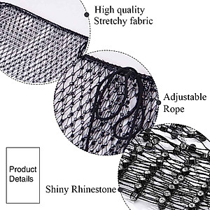 Earent Crystal Mesh Skirts Body Chain Belly Dance Hip Scarf Rhinestone Skirt Beach Costume Nightclub Body Jewelry for Women (Black)