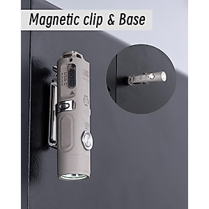 RovyVon A3 Pro G4 USB-C Rechargeable 7000K EDC Flashlight, 650 High Lumen Ultra Bright with Cool White, Momentary On, Lock Mode, Gift for Pocket Outdoor(Marble Surface)