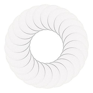 Molain Round Sponge Puff Set 24 Pieces 2.2 Inch Soft Mini Facial Loose Powder Blender Pads Applicator For Liquid Foundation Setting Holder Makeup Beauty Cosmetic Cleanser Washing (White)