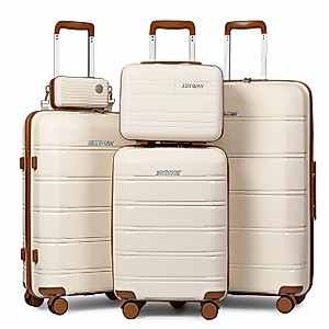 Joyway Luggage 5 Piece Sets， Lightweight Rolling Hardside Travel Luggage with TSA Lock，Luggage Set Clearance，Suitcase with Spinner Wheels for Women