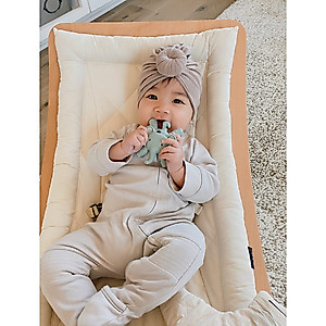 Itzy Ritzy - Ritzy Teether for Molars - Massages Sore Gums & Reaches Back Molars - Silicone Baby Teething Toy with Multiple Textures & Flexible Design - Teething Relief for 3 Months & Up (Elephant)