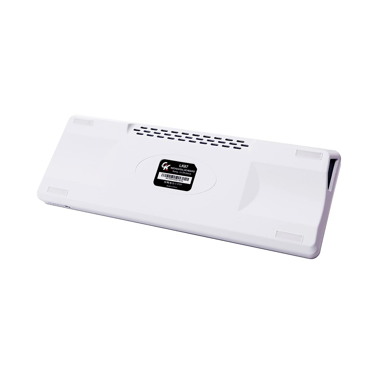 GK GAMAKAY LK67 65% RGB Modular DIY Mechanical Keyboard, 67 Keys Hot Swappable 3pin/5pin Switch, Programmable Triple Mode Bluetooth 5.0/USB-C Wired/2.4GHz Wireless Customized Keyboard Kit (White)