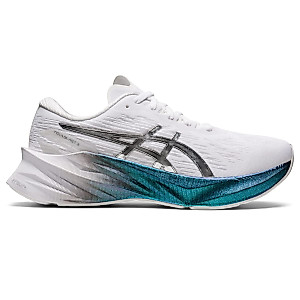 ASICS Women's NOVABLAST 3 Platinum Running Shoes, 8, White/Pure Silver