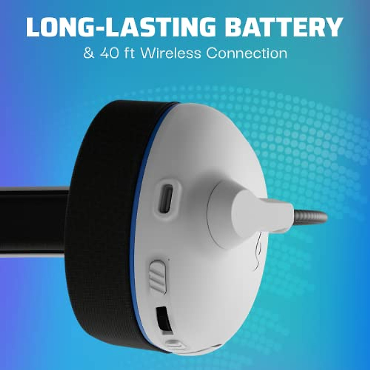 PDP AIRLITE PRO Wireless Power Stereo Gaming Headset with Noise Cancelling Microphone: Compatible with PS5/PS4/PS3 Console/PC, Comfortable Lightweight Headphones, Long Battery Life (Frost White)