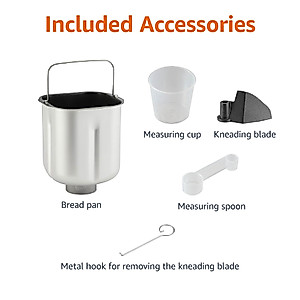 Amazon Basics 2 Pound Non-Stick Bread Making Machine, Black