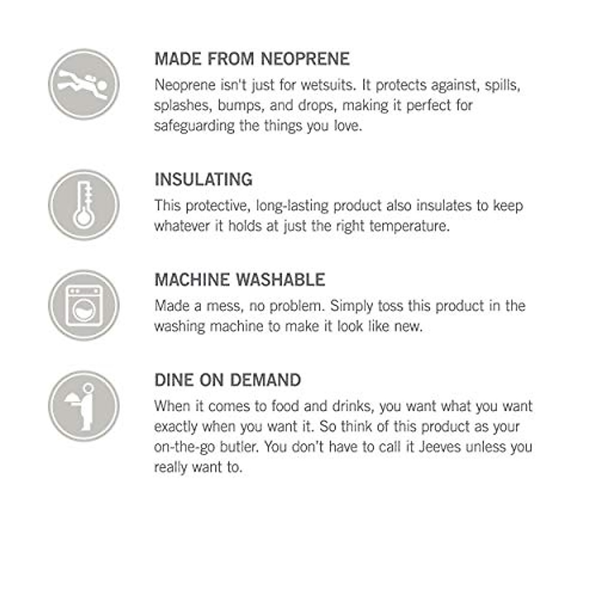 BUILT Spicy Relish Tote Neoprene Lunch Bag with Adjustable Crossbody Strap Black LB12-BLK