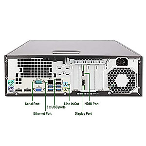 HP 600 G1 Intel Core i5 3.2GHz SFF Computer Tower PC,8GB Ram,120GB M.2 SSD,3TB HDD,Wireless Keyboard and Mouse,WiFi/Bluetooth,Nvidia GT1030 Graphics Card Win 10 Pro (Renewed),Black,Small Form Factor