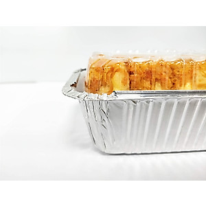 Disposable Loaf Pan with Lid for Baking - 1.5 Lb Disposable Bread Pans - Meatloaf Pans – 50 Pans and 50 Clear Lids - Perfect for Baking Cakes, Bread, Meatloaf…