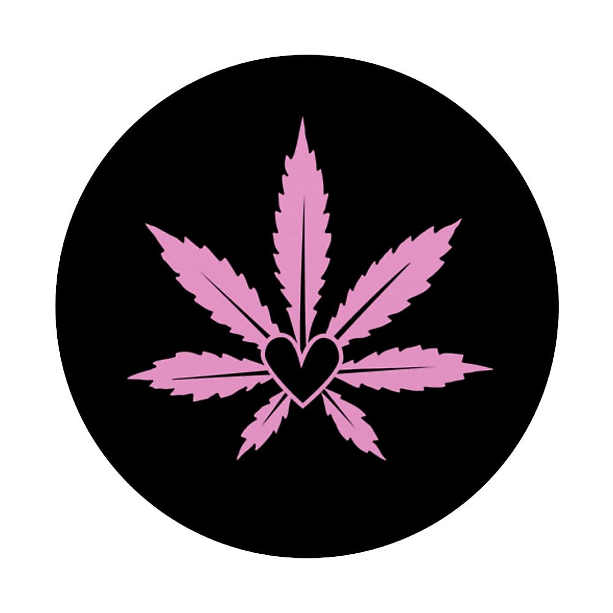 Pink Marijuana Pot Leaf CBD Cannabis Women's Weed Cute PopSockets Swappable PopGrip