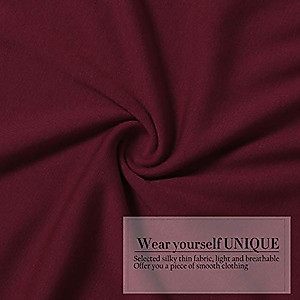 Bulotus Hoodies for Women Cowl Neck Fashion Sweatshirts Pullover Long Sleeve, Medium, Burgundy