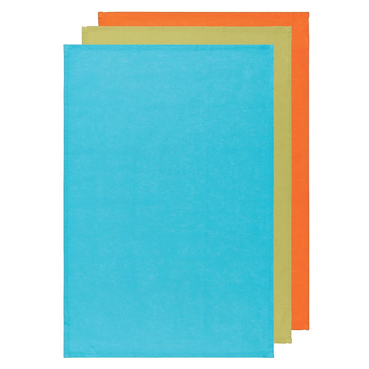 Now Designs Floursack Kitchen Dish Towels Blue, 20 x 30in, Set of 3, Bali Cactus Crush, 3 Count