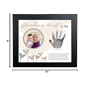 Baby Child Keepsake Handprint Frame for Grandma with Poetry - Loving Gift for Grandma for Christmas, Mother's Day- Made in USA