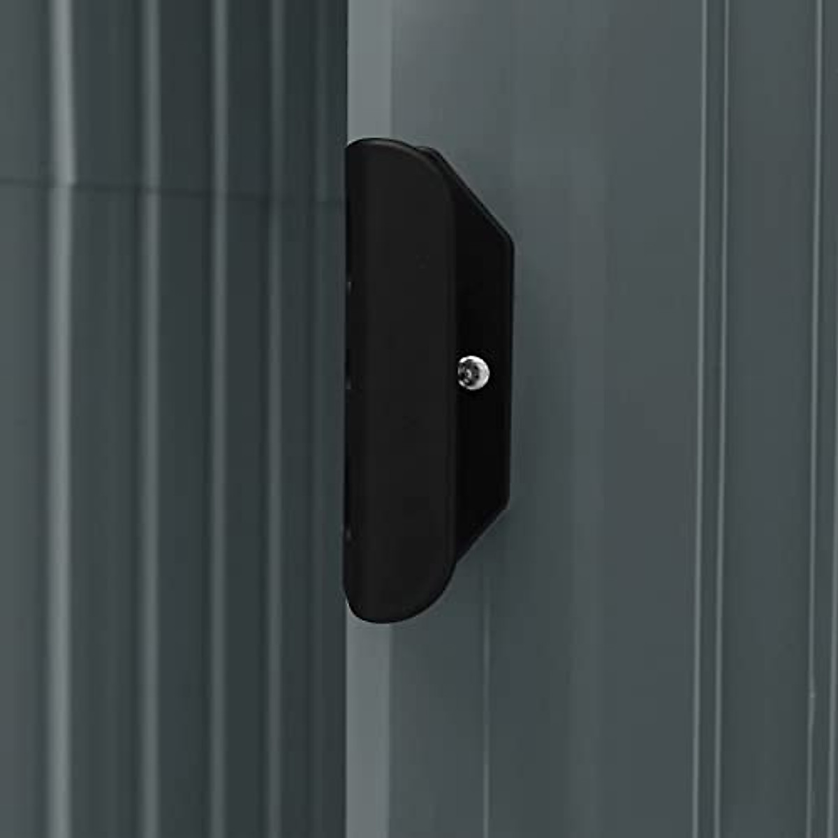 vidaXL Garden Shed with Rack Storage Building Tool House Outdoor Backyard Furniture Equipment Organize Household Item Home Anthracite Iron