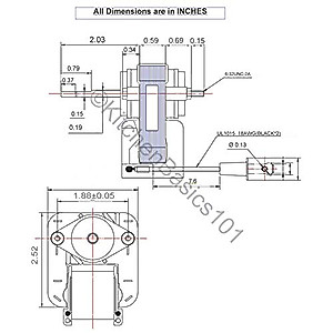 KITCHEN BASICS 101 Universal Bathroom Exhaust Vent Fan Motor Complete Kit Replacement for Broan Nutone C01575, 50 CFM, 120V Uppco, Ventorola E498-1, Bay Motors, Sears 569 Dayton, YJF6158, 65100 EM550