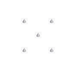 Dcolora 5 pcs Shower Head Replacement Nozzles for Stainless Steel Rain Shower Head