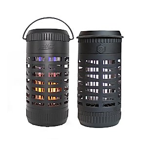 PIC Solar Portable Insect Killer, 3-in-1 with Flickering Flame, Bug Zapper and Lantern