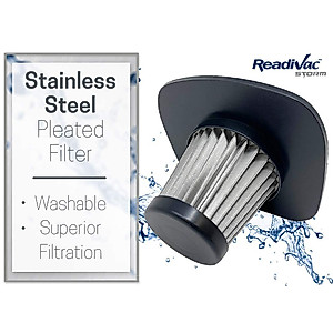 ReadiVac Kirby Storm Handheld, Wet & Dry Vacuum Cleaner, Powerful Cordless Hand Vac for Home & Car, Small Lightweight Handvac, 22.2volt Lithium-ion Rechargeable Battery, Medium, Blue