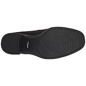 Dr. Scholl's Shoes Women's Ride Away Mid Shaft Boots Calf, Black Fabric, 9