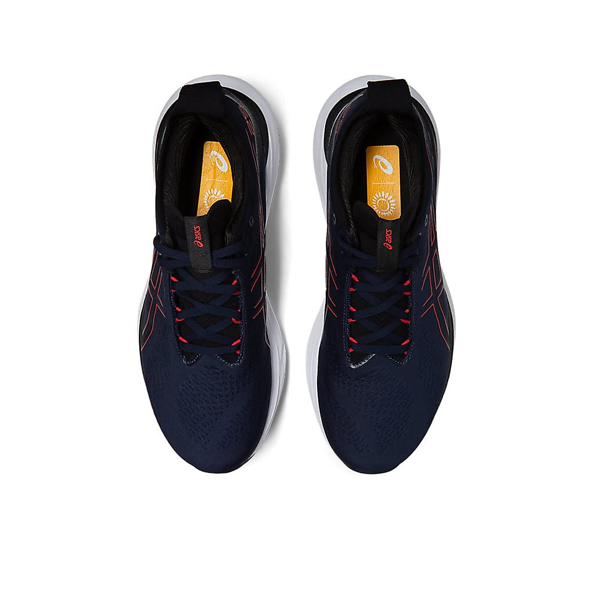 ASICS Men's GEL-NIMBUS 25 Running Shoes, 10, MIDNIGHT/ELECTRIC RED