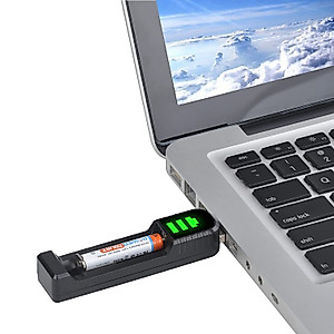 PowerTrust 2Pack AAAA Rechargeable Batteries and Charger for Flashlight Calculator Alarm Clock MP3 Player Surface Pen Battery and Other Rechargeable Electric Batteries