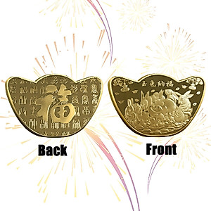 Chinese Zodiac Rabbit Commemorative, 2023 New Year of The Rabbit Uncirculated Coin, Collector Coin, for Collectors, Craft Decorations, Lucky Souvenir Gifts