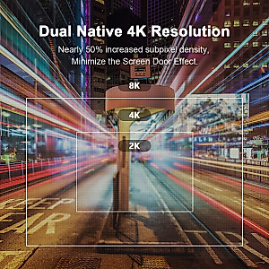Pimax Vision 8K X VR Headset with Dual Native 4K CLPL Displays, 200 Degrees FOV, Fast-Switched Gaming RGB Pixel Matrix Panels for PC VR Steam Games Videos, USB Powered, KDMAS
