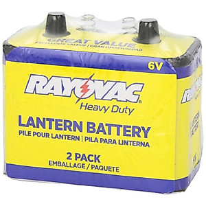 Rayovac 944-2R: 6-Volt Heavy Duty Lantern Battery with Spring Terminals - 2 Pack