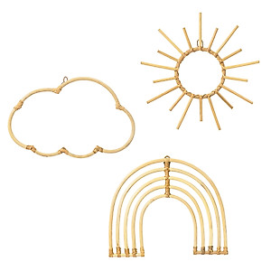 GaiaMade Rattan Nursery Decor, Neutral Theme for Nursery Decorations, Create a Boho Nursery, Playroom Wall Decor, Boho Nursery Decor, Boho Nursery Decor for Girl and Boy, Day Set.…