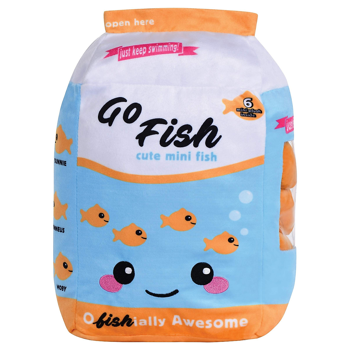 iscream Play with Your Food! Go Fish! Fleece Play Pillow Set with Embriodered Accents