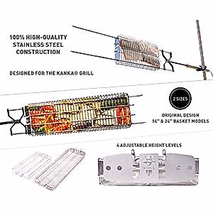 Kanka Grill 100% Stainless Steel Basket. Cook Any Food!