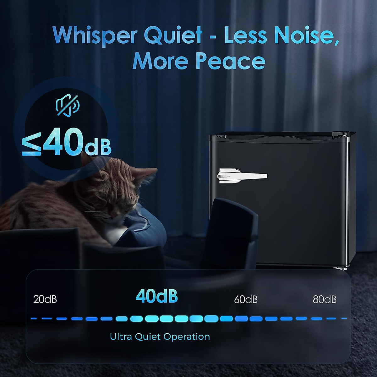 FREE VILLAGE Upright Freezer - 1.2 Cu.ft Small Upright Freezer with 5°F to -11°F, Adjustable Temperature for Singles & Small Families, Energy-Efficient, Ideal for Apartments & Dorms, Black