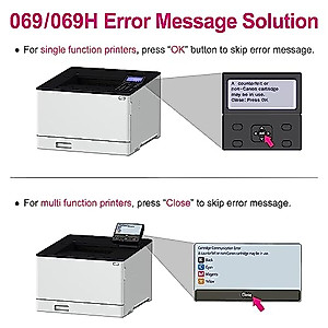 SINOPRINT 069 069H Toner Cartridge Replacement Compatible for Canon 069 for Canon imageCLASS MF753Cdw MF751Cdw LBP674Cdw Printer Ink(Black Cyan Yellow Magenta 4-Pack)