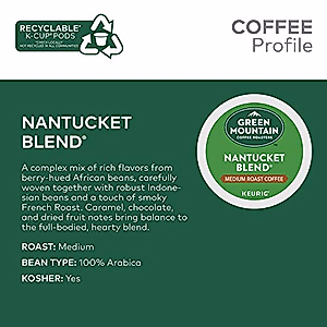 Green Mountain Coffee Roasters Nantucket Blend Keurig Single-Serve K-Cup Pods, Medium Roast Coffee, 12 Count