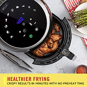 BELLA (14679) 5.3 Quart Air Convection Fryer, Black