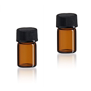 MagnaKoys 5/8 Dram Amber or Clear Glass Vials w/Polycone Foil Teflon Foam Liner Caps (5/8Dram w/Polycone Cap, Amber, 30)