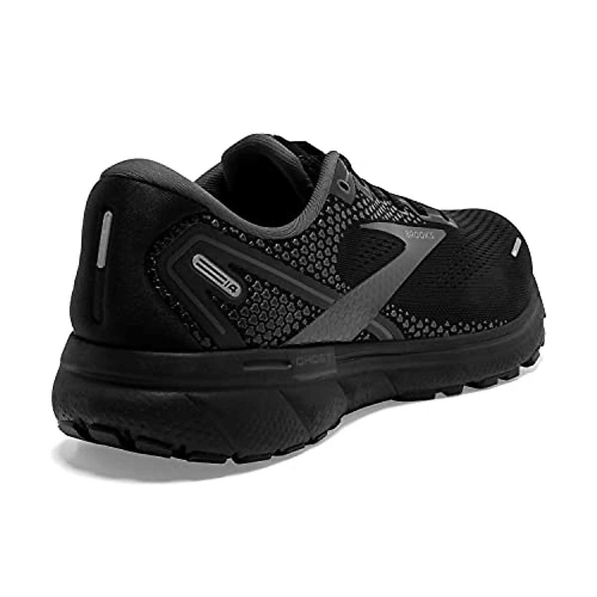Brooks Men's Ghost 14 Neutral Running Shoe - Black/Black/Ebony - 10.5 Medium