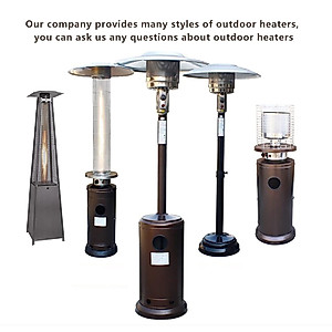 Patio Heater,Outdoor Heater For Natural Gas Adjustable Height, Between 140-200cm(55-78in),Includes 12 Ft-Long Natural Gas Hose,Passed cETL Certification