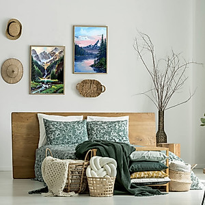 Fycert 4 Pack Paint by Numbers for Adults Kids Without Frame,DIY Oil Painting Set for Beginner,2 Pack 12x16 Inch & 2 Pack 16x12 Inch,Gifts for Men Women Children