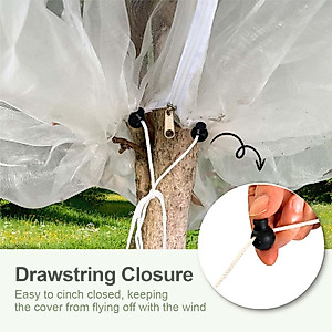 Homoda Fruit Tree Netting Cover with Zipper and Drawstring, 2 Packs 8 x 8 ft Insect Bird Barrier Netting for Garden Protection, Ultra Fine Mesh Garden Netting