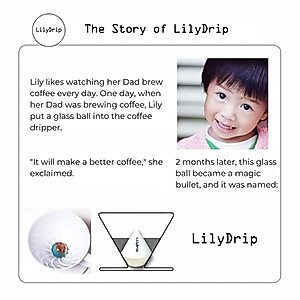 LilyDrip Ceramic Pour Over Coffee Maker Set Makes Coffee Taste Better, Hand Drip Coffee Maker Brews More Evenly with Better Extraction, Coffee Dripper Set Improves Flow Rate, Fits V60, Origami - COS